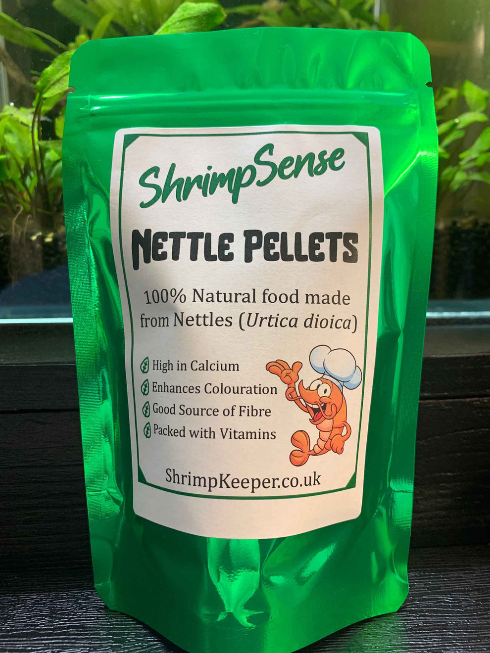Nettle Shrimp Food Pellets (100% Stinging Nettle) – ShrimpKeeper.co.uk